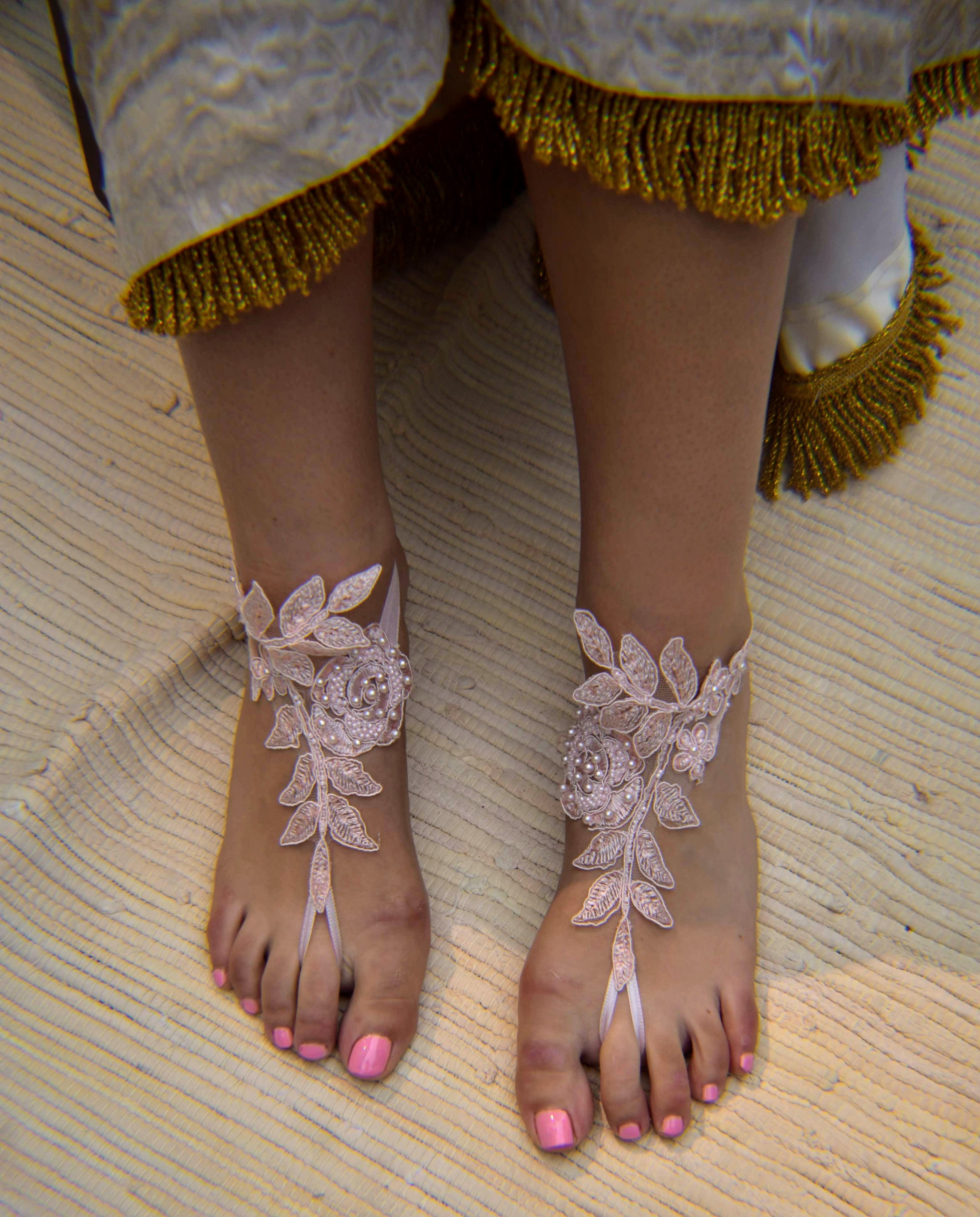 Pink Foot Lace Harness – BRIN Project by Reshma